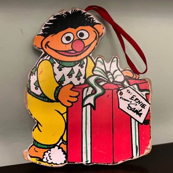 Jim Henson | Holiday | Vintage Ernie Sesame Street Jim Henson Wooden ...